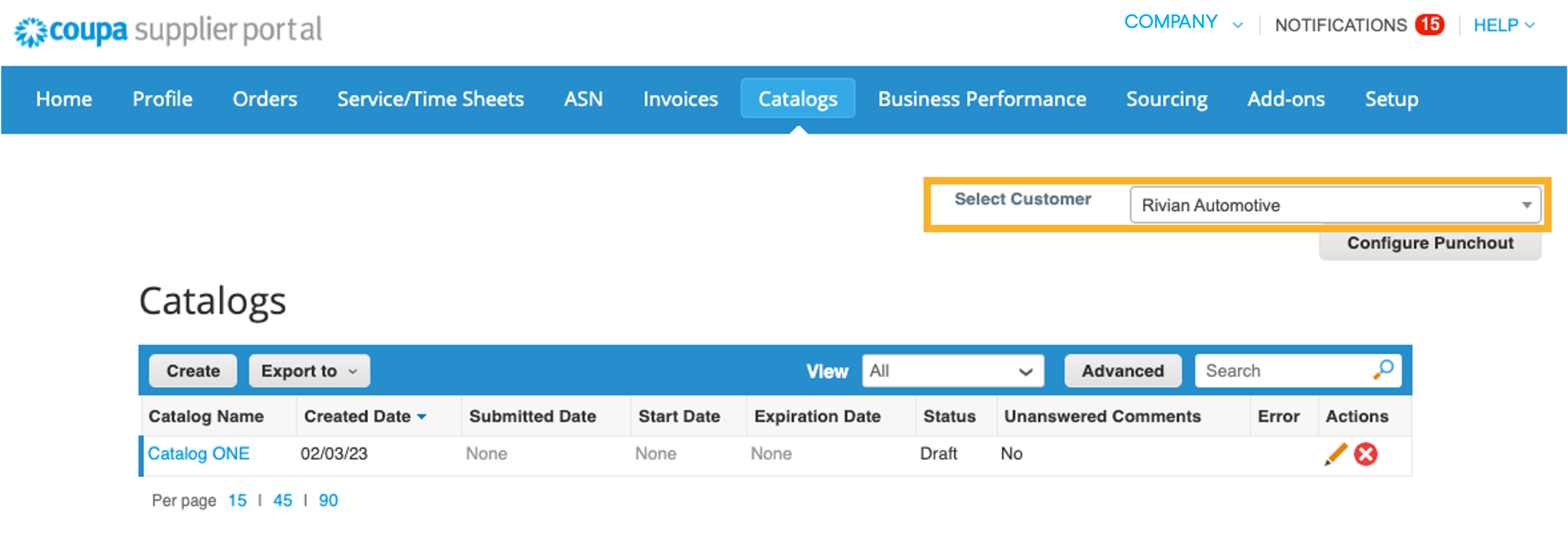 Coupa Supplier Portal · Indirect Supplier Hub