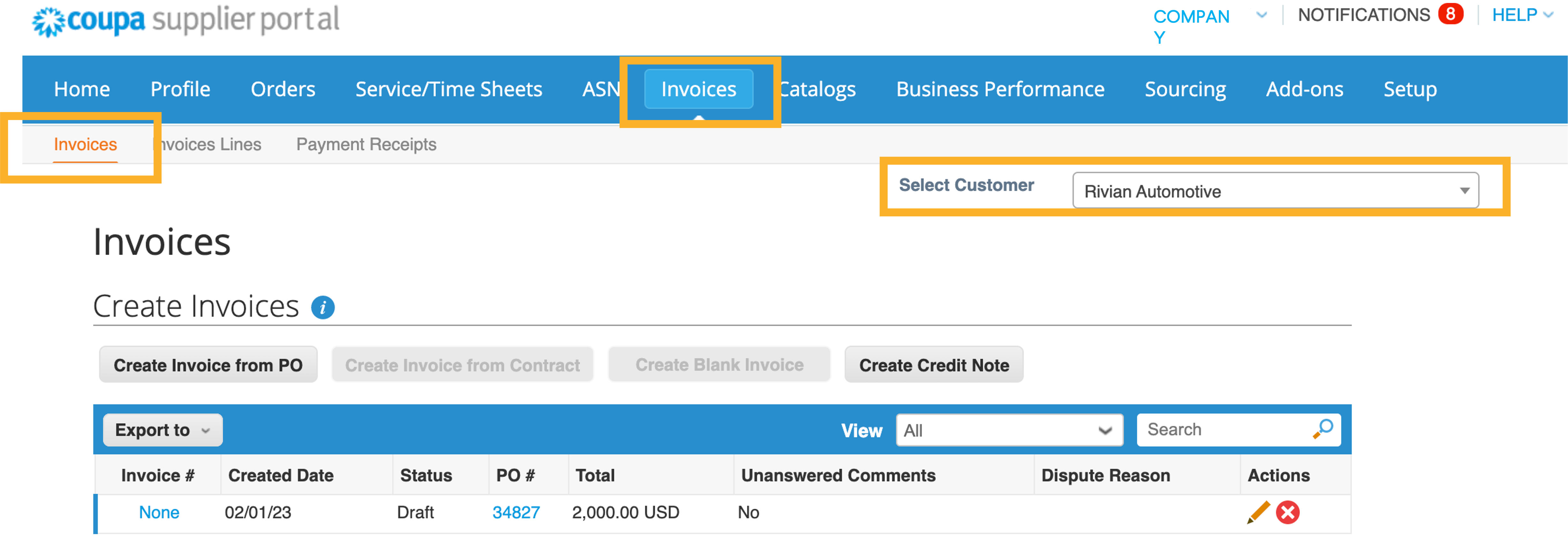 Coupa Supplier Portal · Indirect Supplier Hub