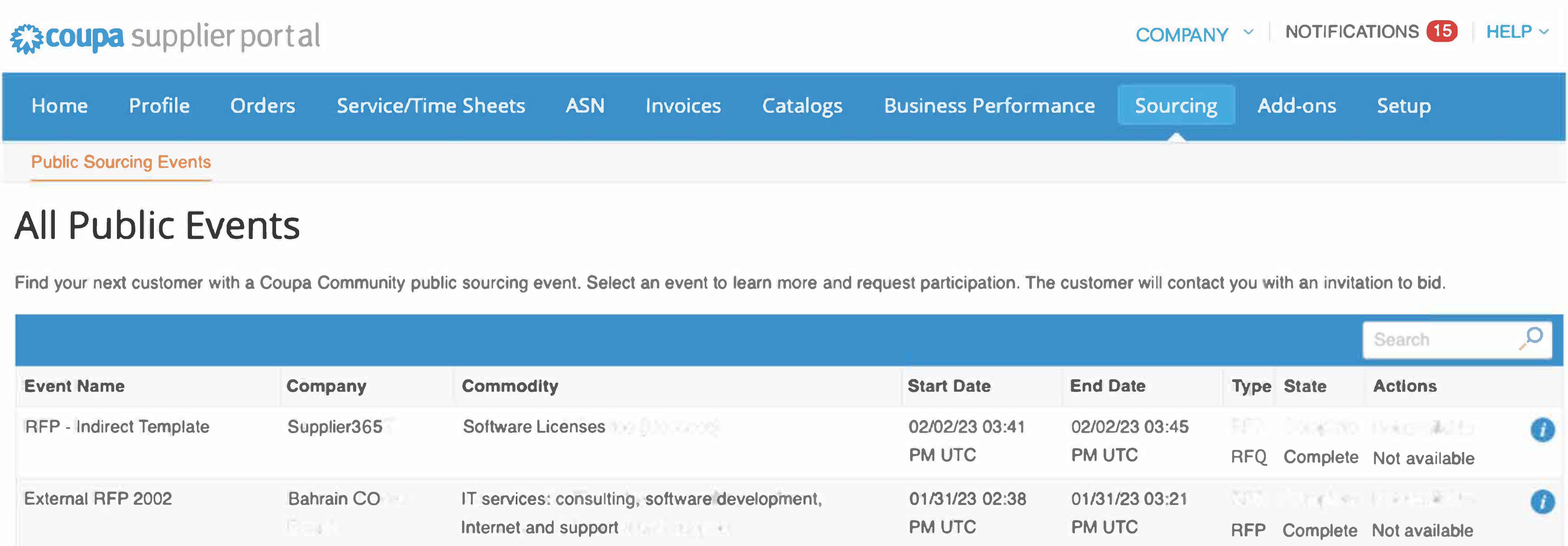 Coupa Supplier Portal · Indirect Supplier Hub